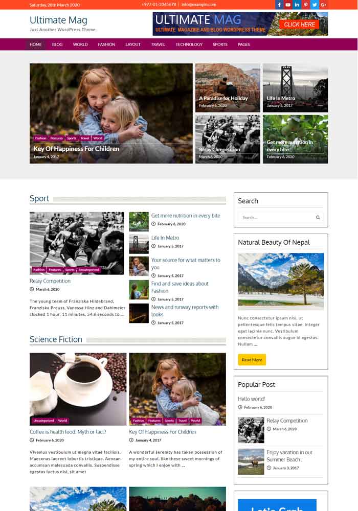 Ultimate Mag | Prosys Theme